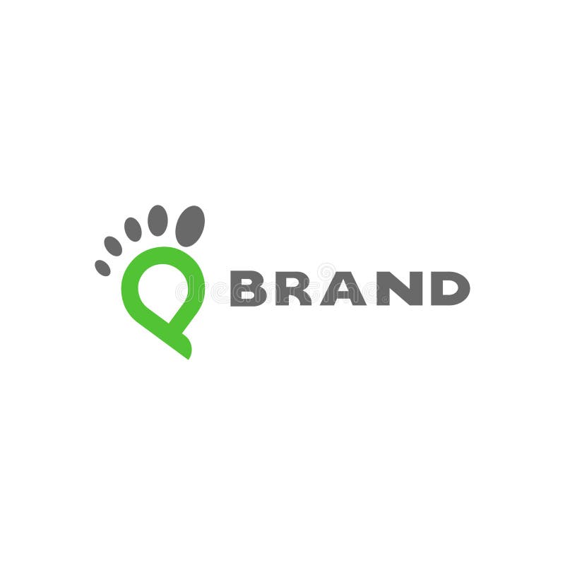 Foot Letter P Logo Modern Design Stock Illustration - Illustration of ...