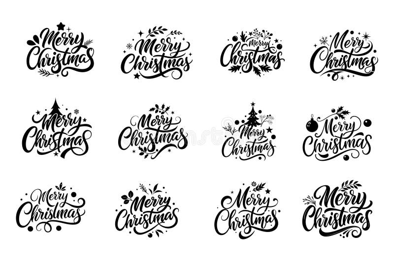 Merry Christmas Typography Vector Design. Stock Illustration ...
