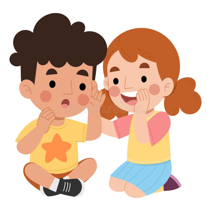 Children Whispering Clipart Page 4 | Whisper Kids Vectors Download