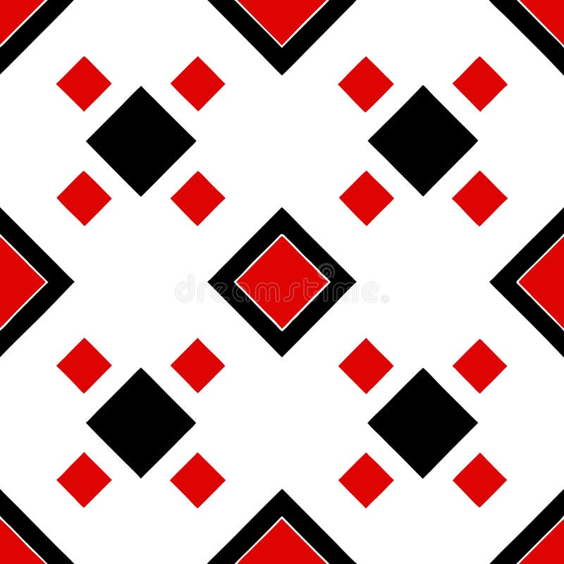 Geometric White Black Red Square Pattern Vector Design Stock ...