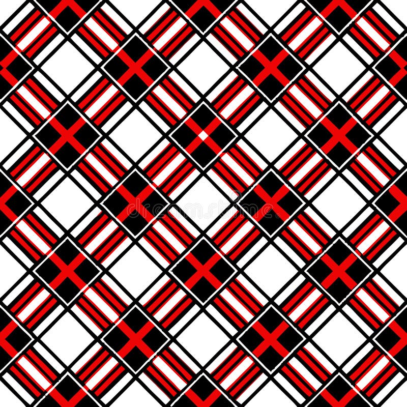 Geometric White Black Red Square Pattern Vector Design Stock ...