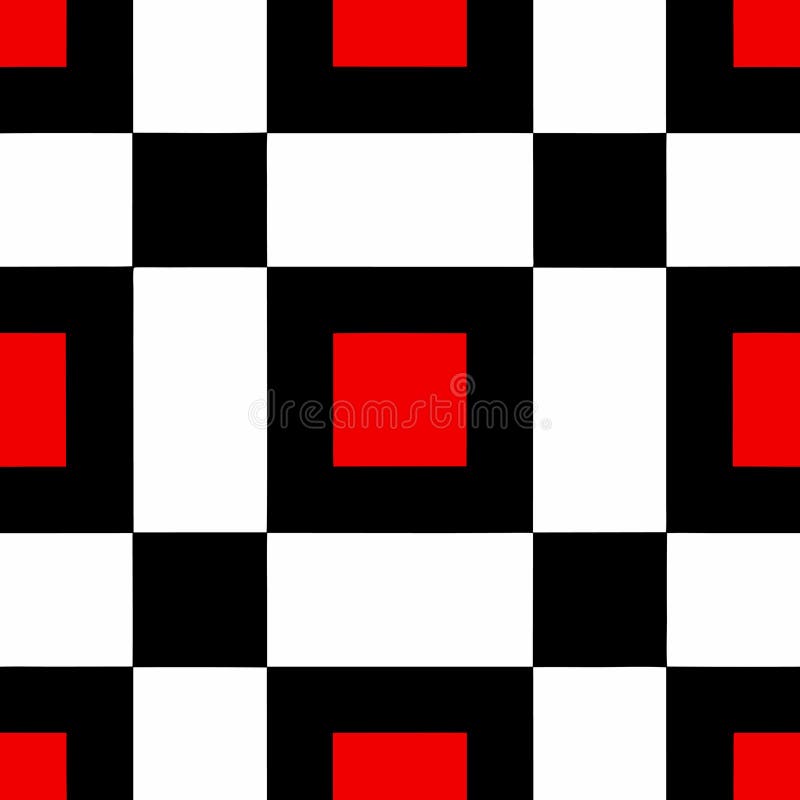 Geometric White Black Red Square Pattern Vector Design Stock ...