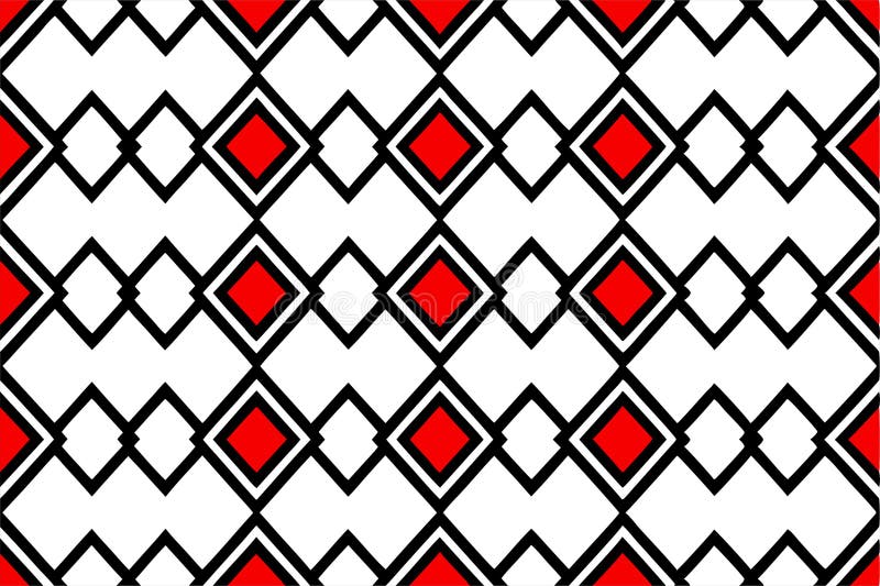 Geometric White Black Red Square Pattern Vector Design Stock ...