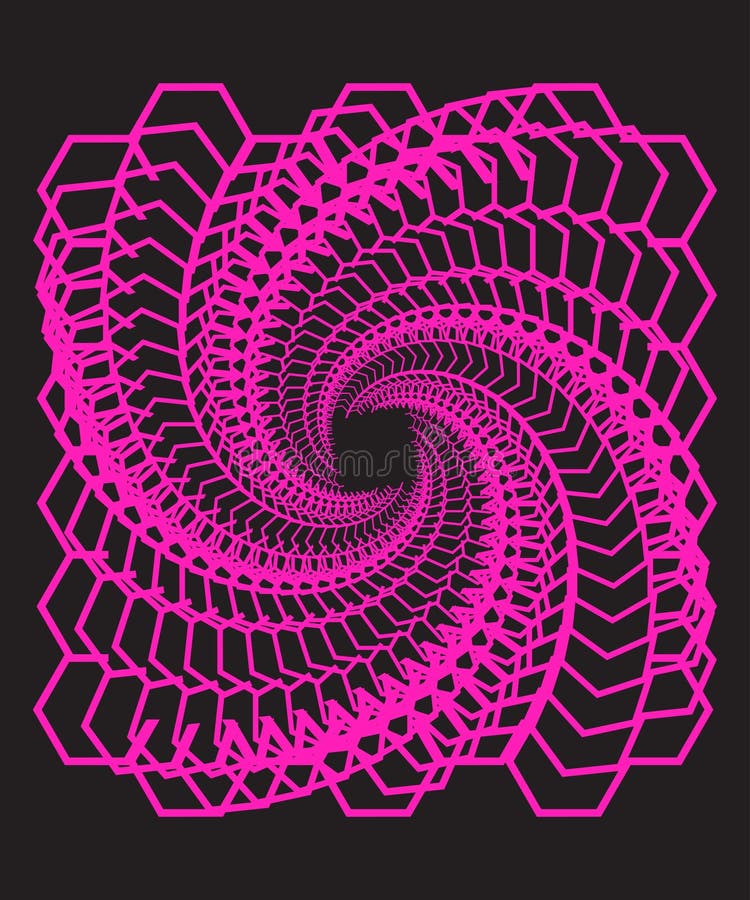 Pink Spiral Web Design stock illustration. Illustration of drawing ...