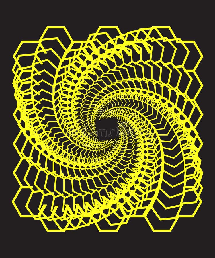 Yellow Spiral Web Design stock illustration. Illustration of print - 348399256