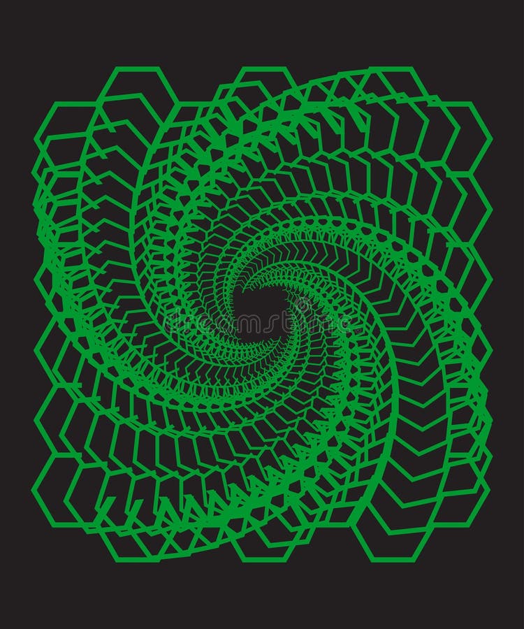 Lime Green Spiral Web Pattern Stock Illustration - Illustration of text ...