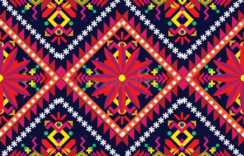Tribal Aztec Print Template for Fabric and Paper. Seamless Pattern in ...