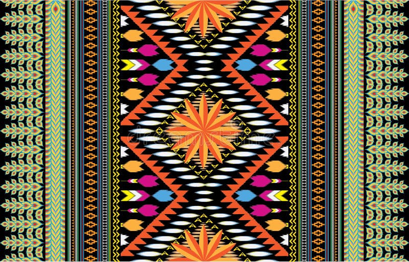 Tribal Aztec Print Template for Fabric and Paper. Seamless Pattern in ...