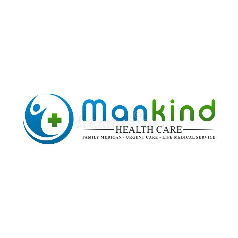 Mankind Health Care Logo Design in Vector Template Stock Vector ...