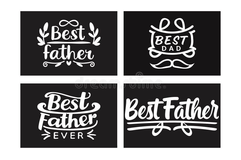 Best Dad Typography Art Bundle Stock Vector - Illustration of brand ...