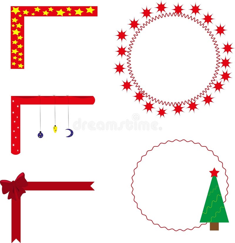 Set of Christmas frames stock vector. Illustration of screenshot ...