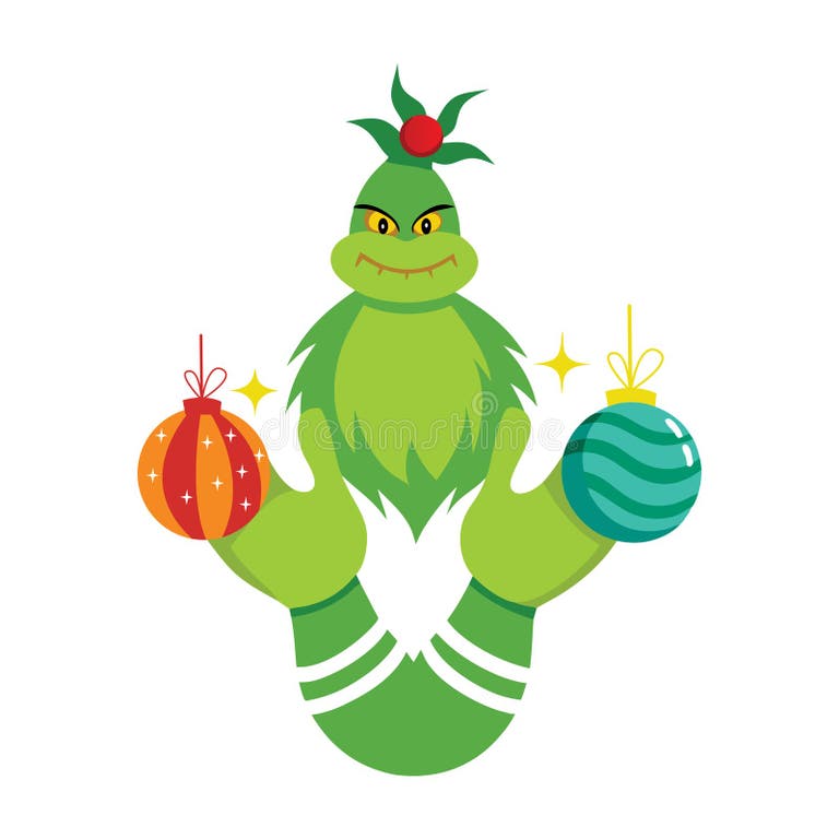 Grinch Ornament Stock Illustrations – 214 Grinch Ornament Stock ...