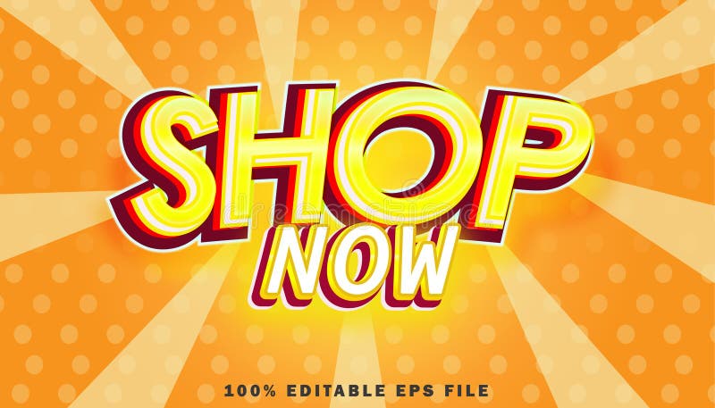 Shop now 3d text effect stock vector. Illustration of concept - 348943378