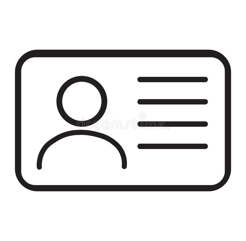 ID Card Identification Card Icon Vector Design Illustration Stock ...