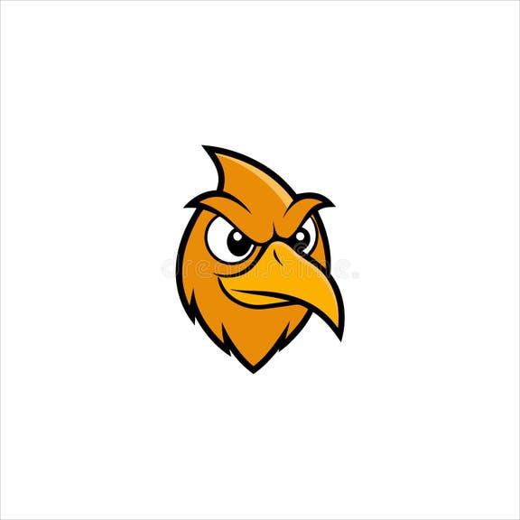 Cool Hawk Head Cartoon Vector Illustration for Logos and Mascots Stock ...