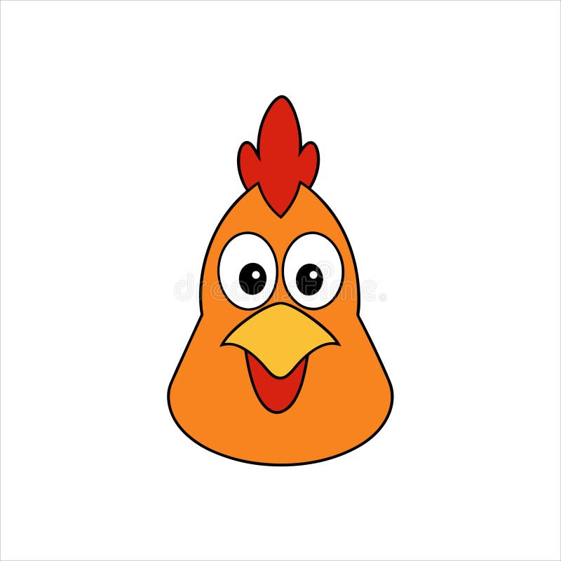 Funky Chicken Head Cartoon Vector for Creative Designs Stock Vector ...