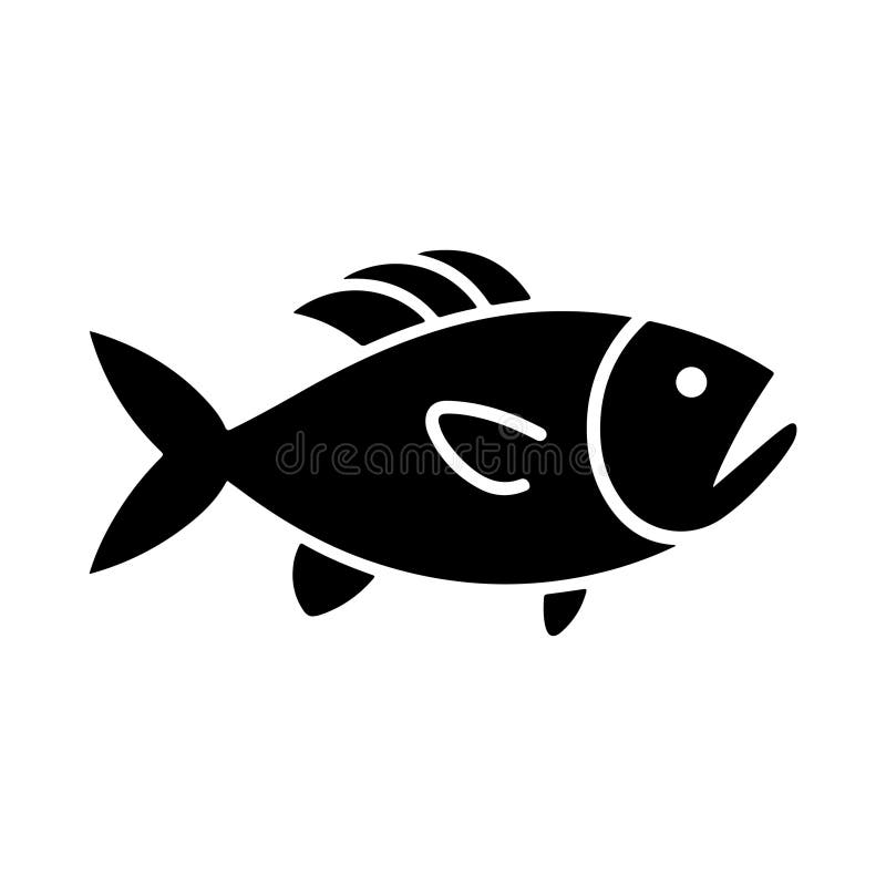 Stylish Fish Silhouette Vector Illustration Stock Vector - Illustration ...