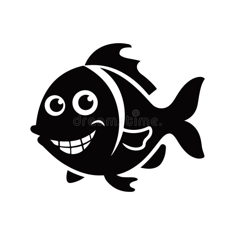 Stylish Fish Silhouette Vector Illustration Art Stock Vector ...