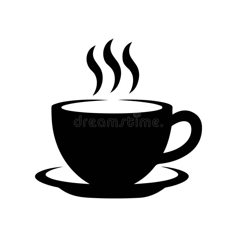 Smoky Tea Cup Saucer Silhouette Vector Art Illustration Stock Vector ...