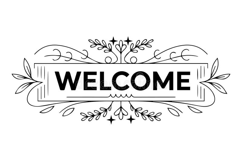 A Silhouette Vector Banner Image with the Word Welcome Stock Vector ...