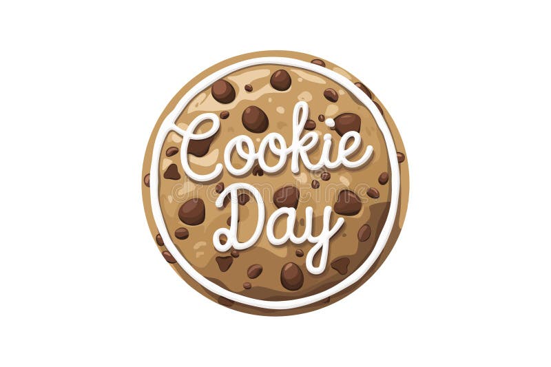 Cookie Day Silhouette Vector Illustration Stock Vector - Illustration ...