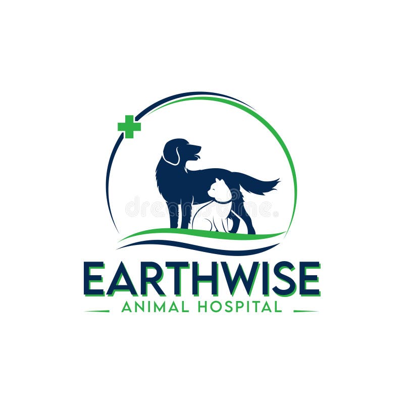 Earthwise Animal Hospital Logo Design in Vector Stock Vector ...