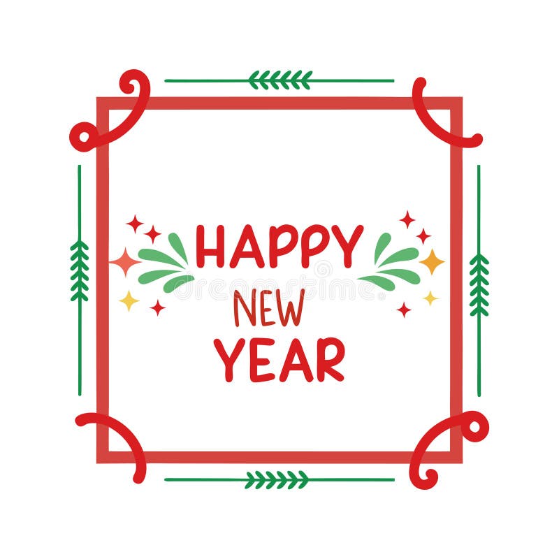 Festive Happy New Year Border Vector Design. Stock Vector ...