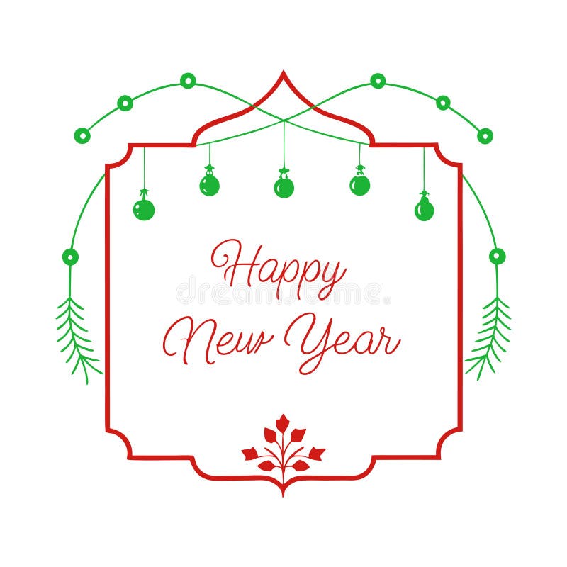 Festive Happy New Year Border Vector Design. Stock Vector ...