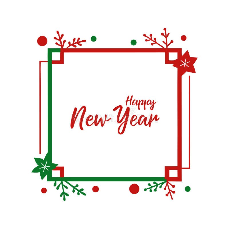 Festive Happy New Year Border Vector Design. Stock Vector ...