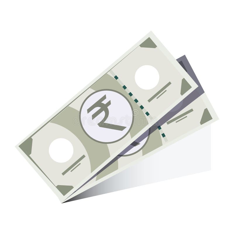 Indian Symbolic Rupee Note Vector Illustration Stock Illustration ...
