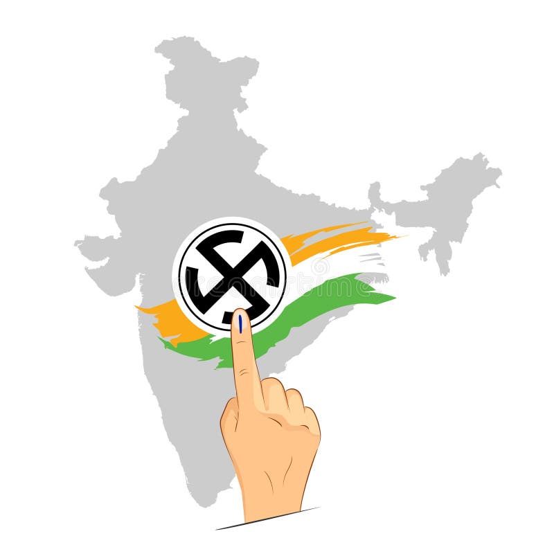 Man Casting Vote on Electronic Voting Machine Stock Illustration ...