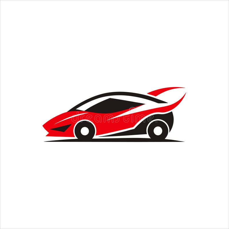 Modern Sports Car Logo Vector Design on White Back Stock Vector ...