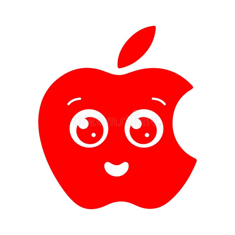 Unique Apple Icon Vector Art Design Stock Vector - Illustration of ...