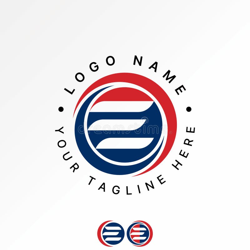 Three Lines Wave Initial E Font Circle Connect Monogram Typography ...