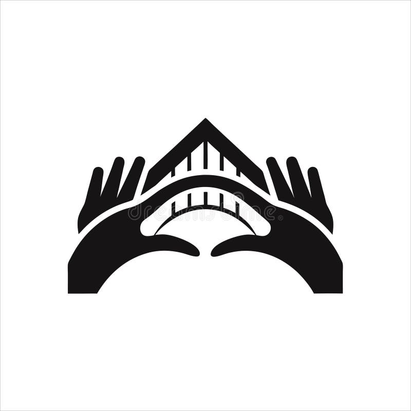 Silhouette of Hands Forming a Bridge Logo Vector Stock Vector ...