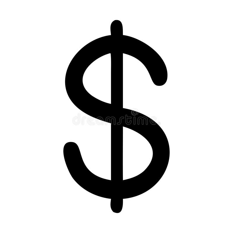 Money Dollar Sign Silhouette Design, Stock Illustration - Illustration ...