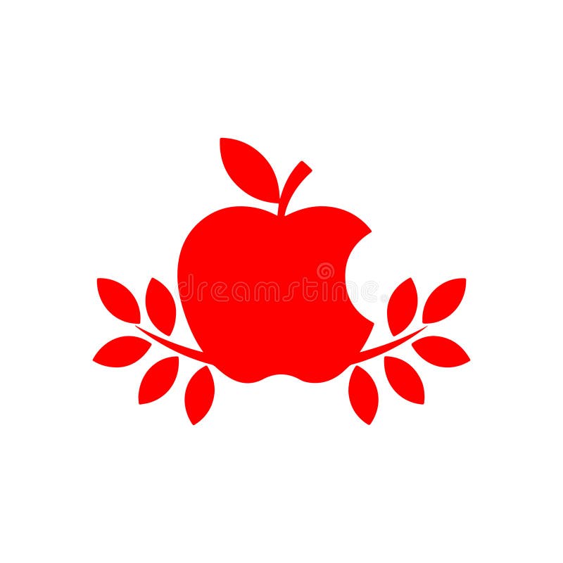 Simple Apple Vector Illustration Art Stock Vector - Illustration of ...