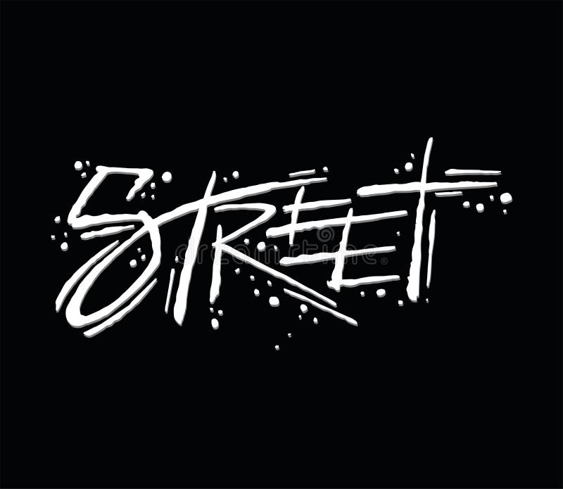 Street wear lettering. stock illustration. Illustration of lettering ...