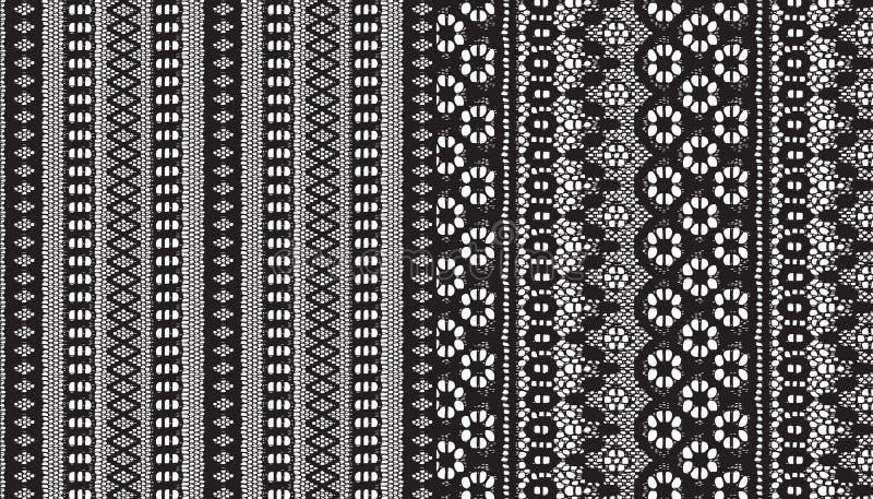 Two Types of Vertical Striped Lace Fabric Stock Vector - Illustration ...