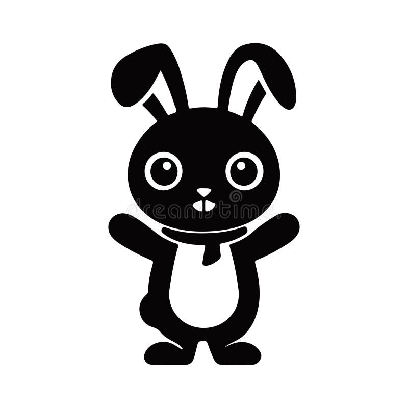 Minimal Rabbit Icon Vector Illustration Art Stock Illustration ...