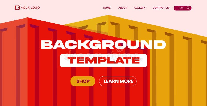 Banner Design with Container Background Stock Vector - Illustration of ...