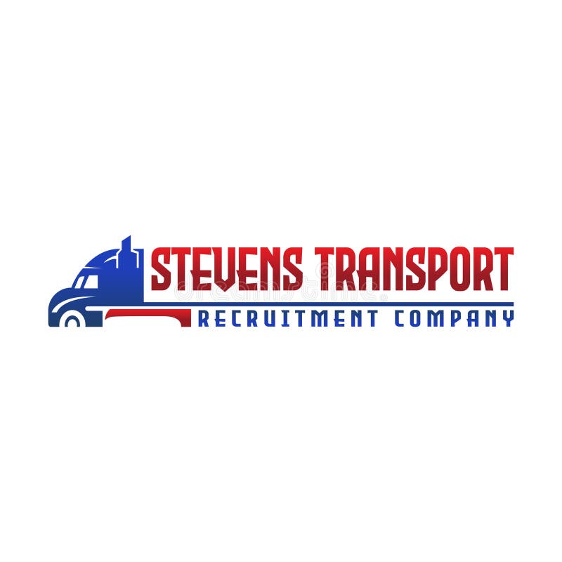 Stevens Transport Business Logo Design in Vector Stock Vector ...