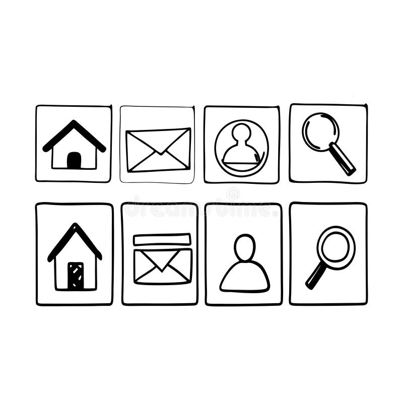 Home Page Web Icon Set in Vector Format Stock Vector - Illustration of ...