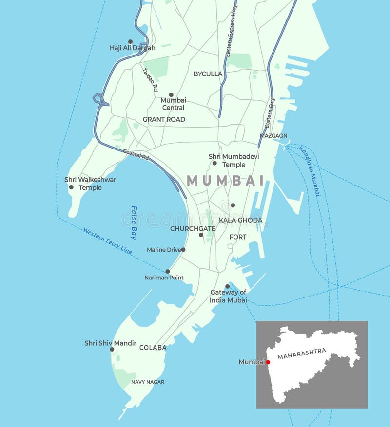 A Detailed Texture Map of Mumbai, the Capital City of Maharashtra ...