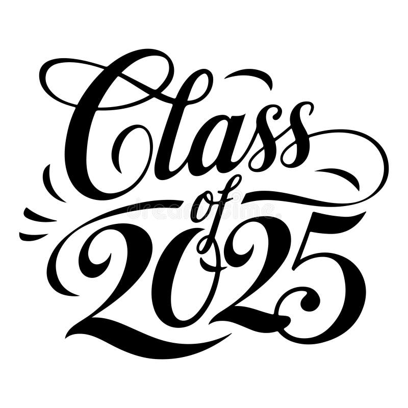 Class of 2025 - Elegant Graduation Design Silhouette Vector Stock ...