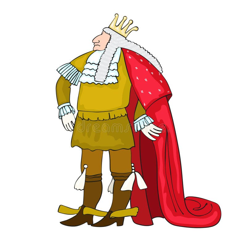 King Figure, Drawing on White Background. Stock Vector - Illustration ...