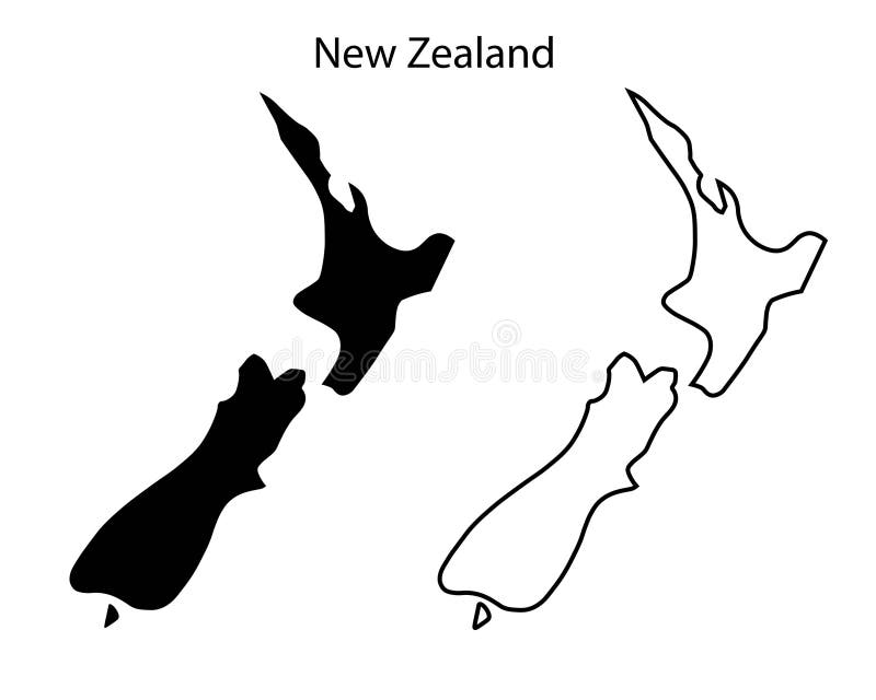 New Zealand Map Vector Illustration, Scribble Sketch Republic New ...