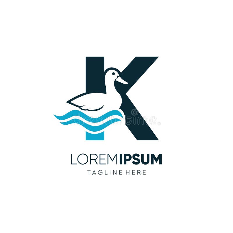 Letter K Duck Logo Design Vector Icon Graphic Emblem Illustration Stock ...