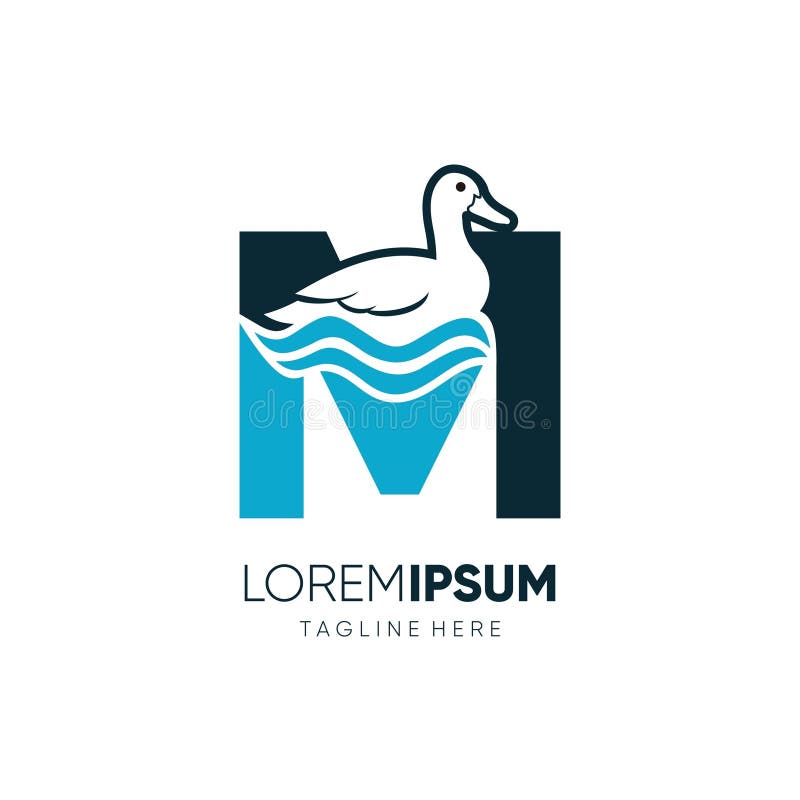 Letter M Duck Logo Design Vector Icon Graphic Emblem Illustration Stock ...