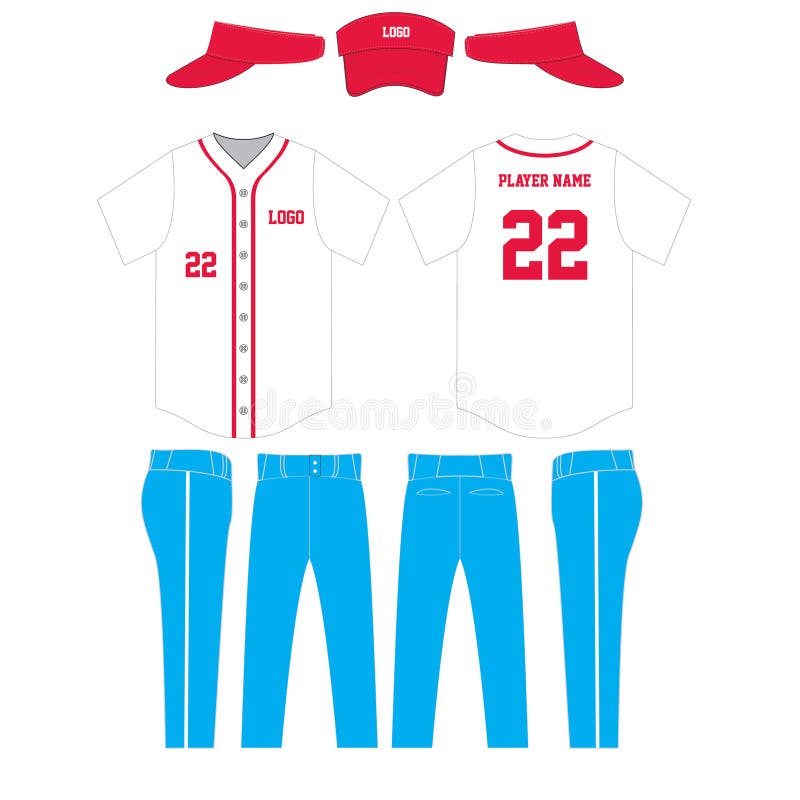 Baseball Uniform Mock Up Illustration Vector Stock Vector ...